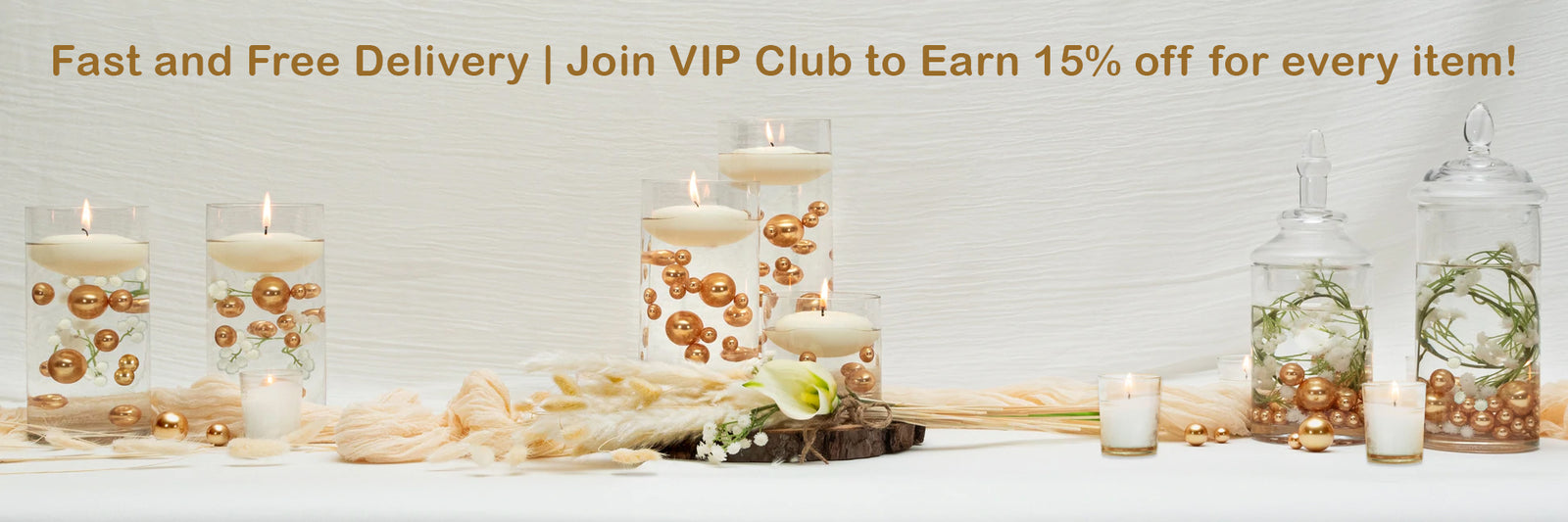 Vase Pearlfection-Floating Pearls-Transparent Water Gels Decorations