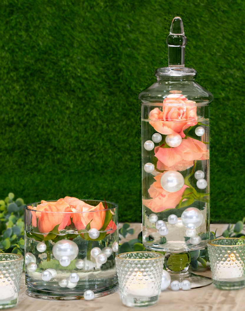 Peach Roses - Realistic - With Option of Floating Transparent Water Ge ...
