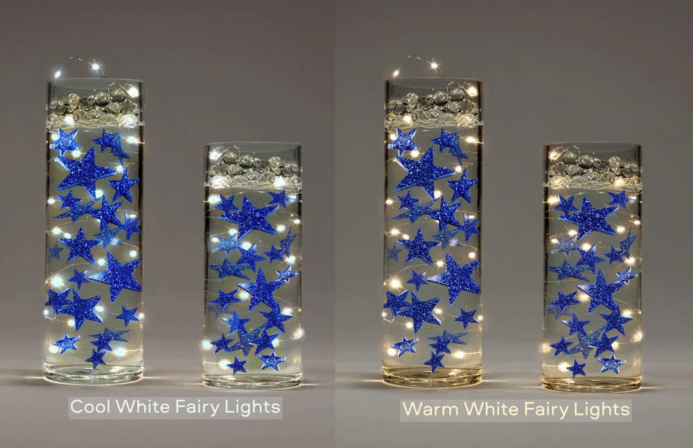 50 Blue Floating Stars-Sparkling Large Size-Fills 1 Gallon for Your Va ...