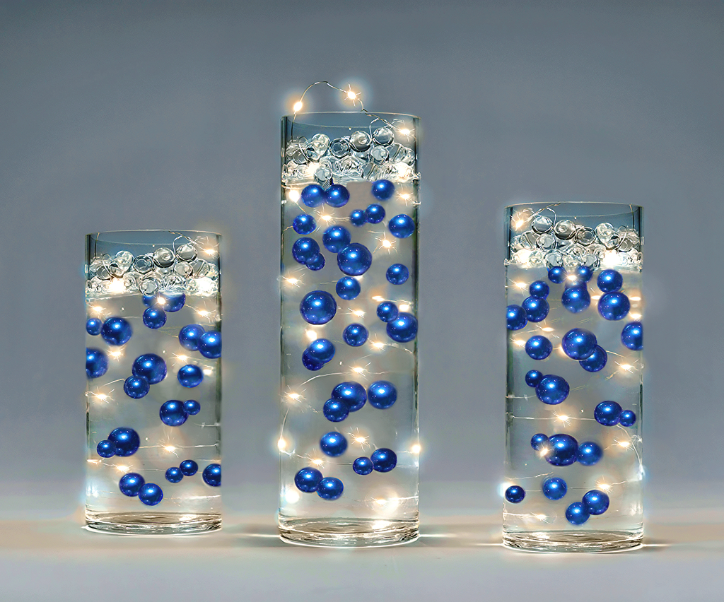 Royal Blue Pearls for Vase Decorations – Floating Pearls