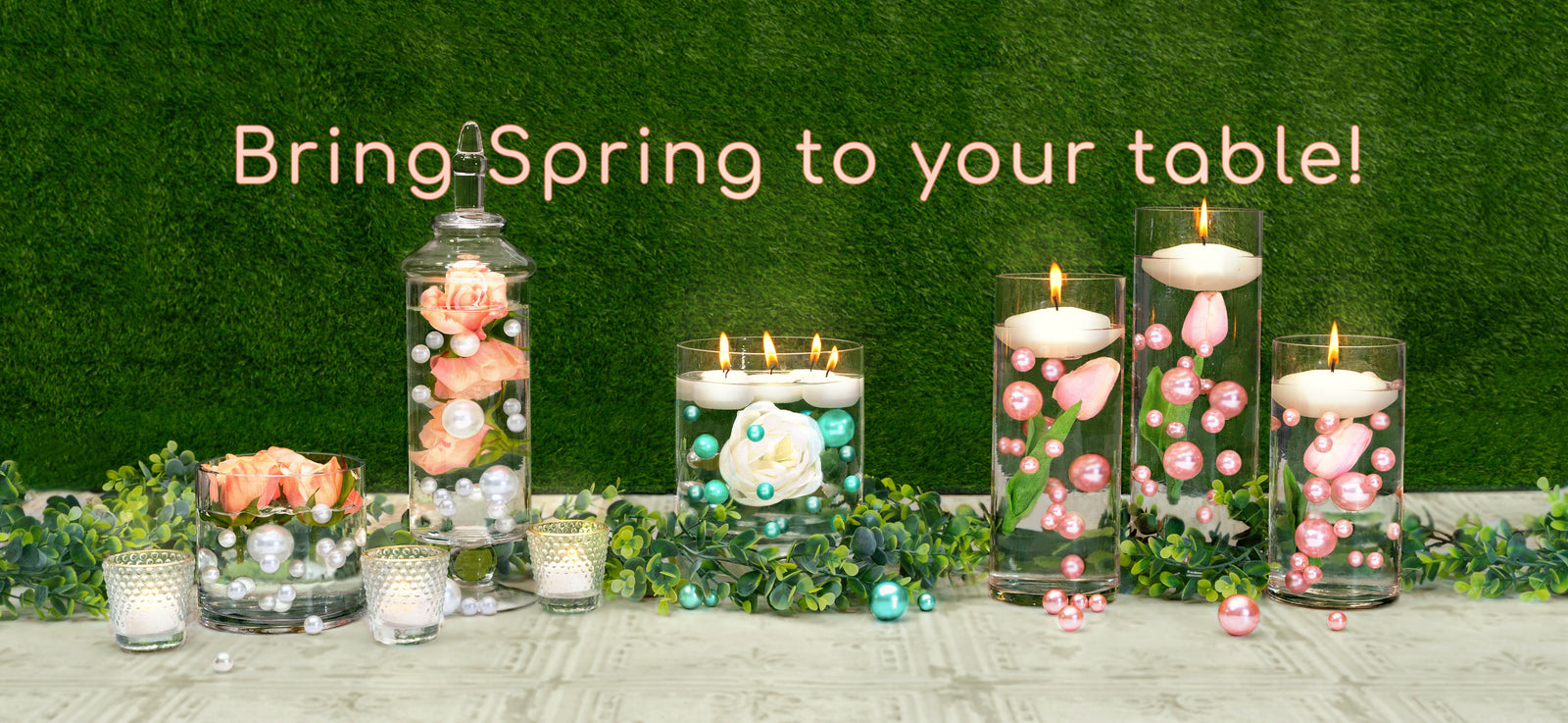 Floating Pearls for Vase Decorations with Transparent Water Gels Kits