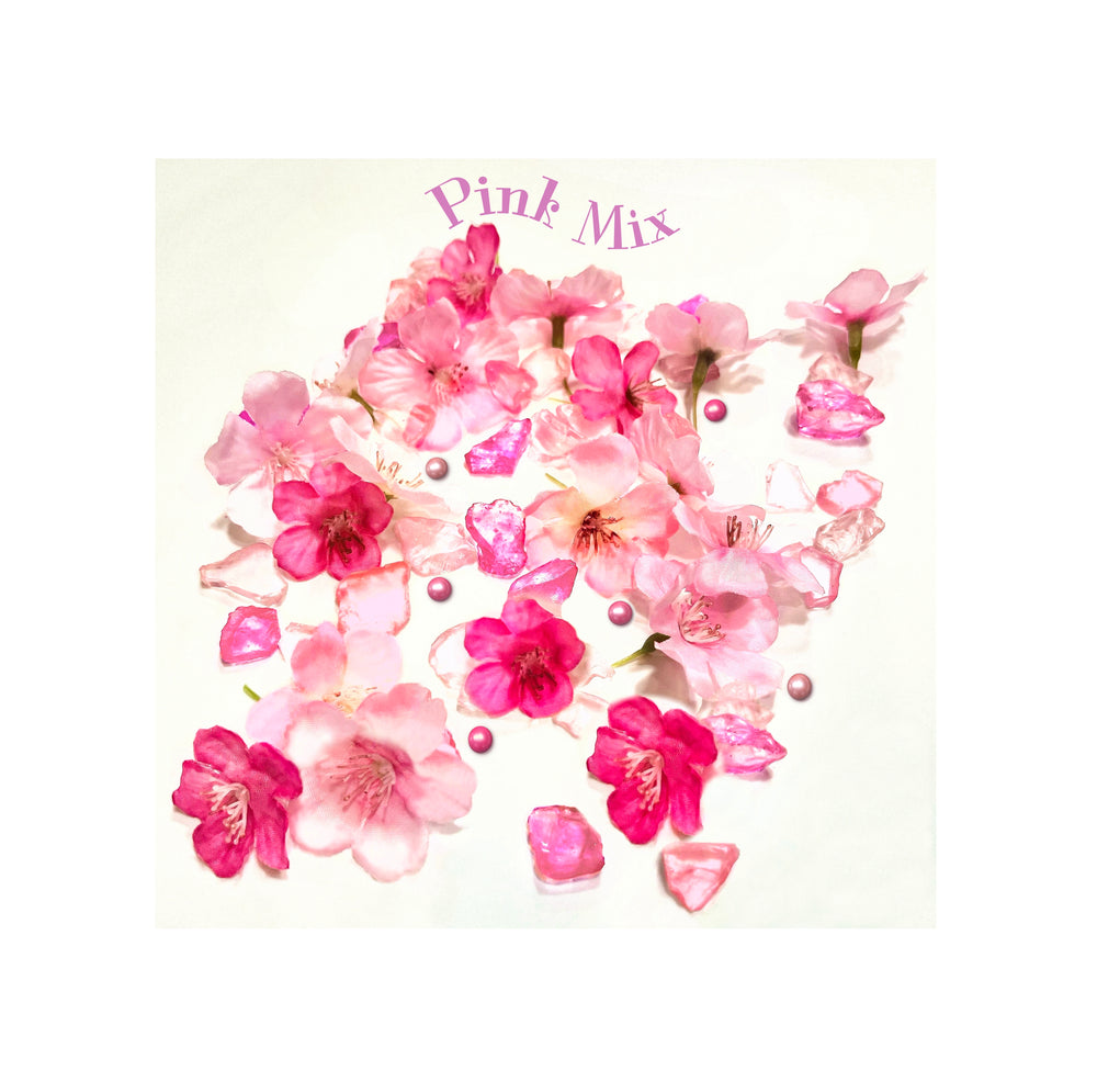 60 Floating Pink Cherry Blossoms-Pebbles-Pearls-Fills 1 Gallon of the ...