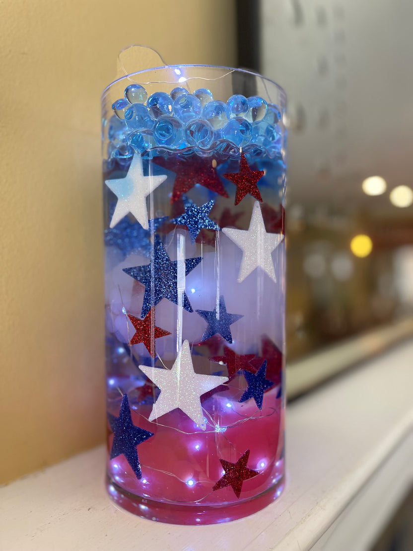 Floating Patriotic Stars and Pearls-Jumbo & Assorted Sizes Vase Decor ...