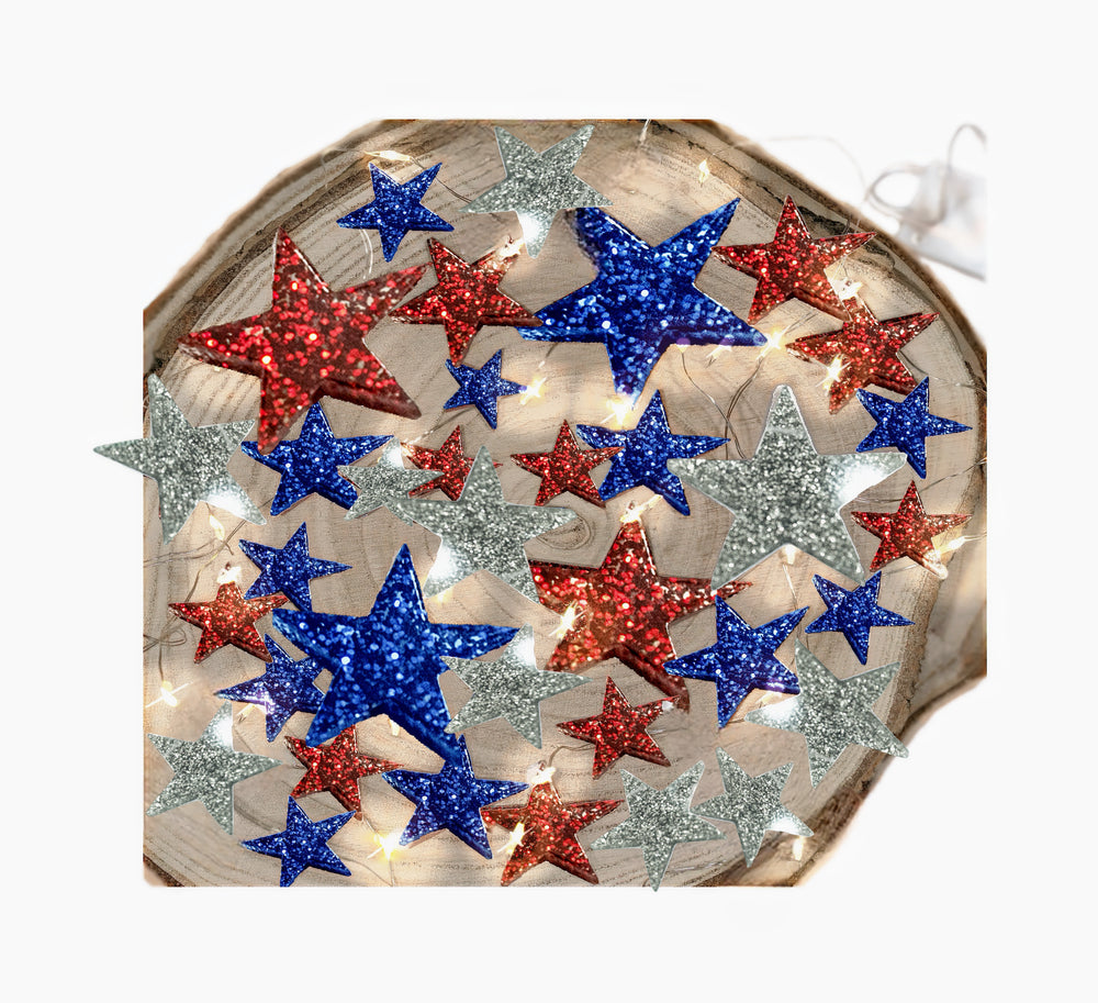 Floating Patriotic Stars and Pearls-Jumbo & Assorted Sizes Vase Decor ...