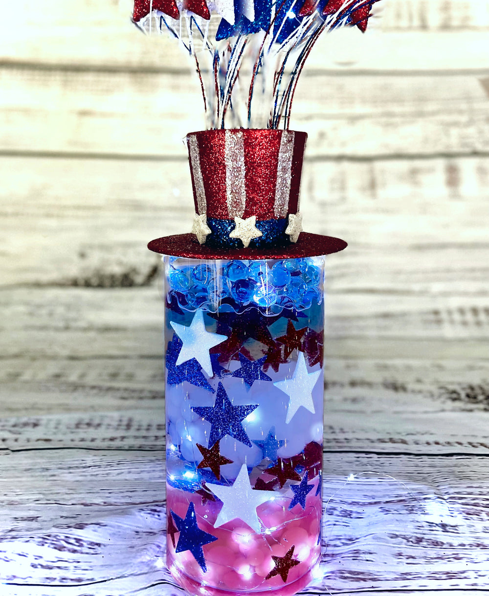 Floating Patriotic Stars and Pearls-Jumbo & Assorted Sizes Vase Decor ...