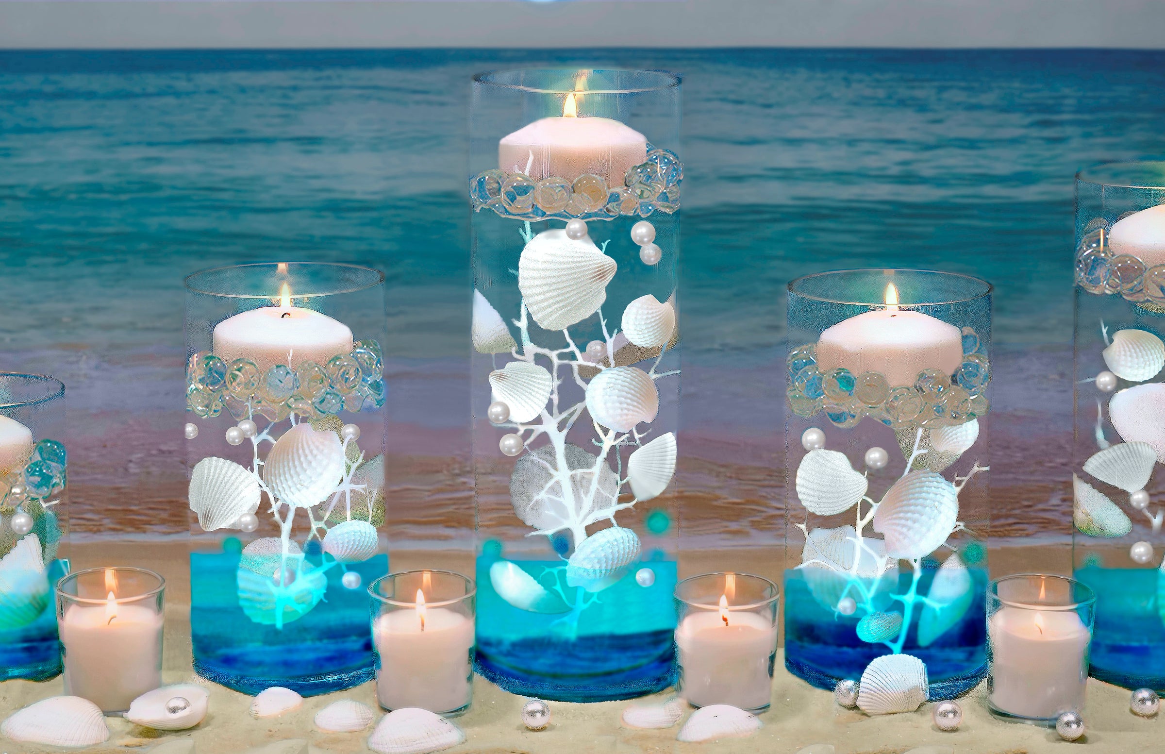 Floating Pearls for Vase Decorations with Transparent Water Gels Kits