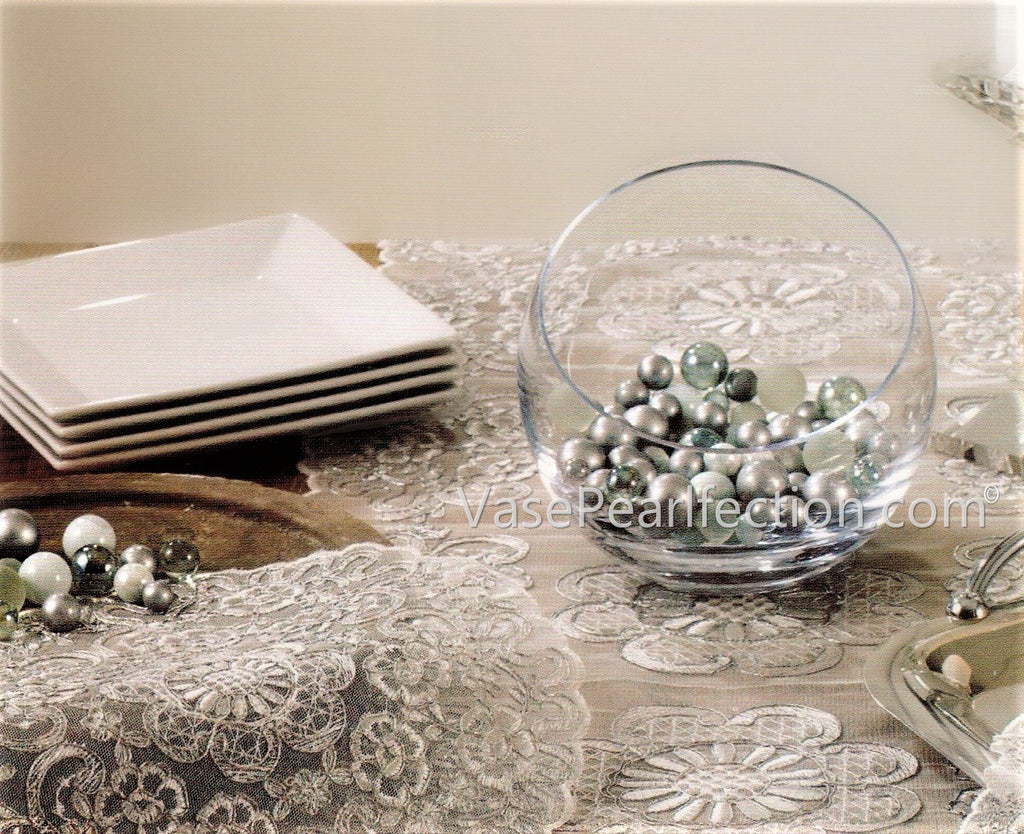 80 Silver Glass Marble Vase Fillers for Decorating Centerpieces ...